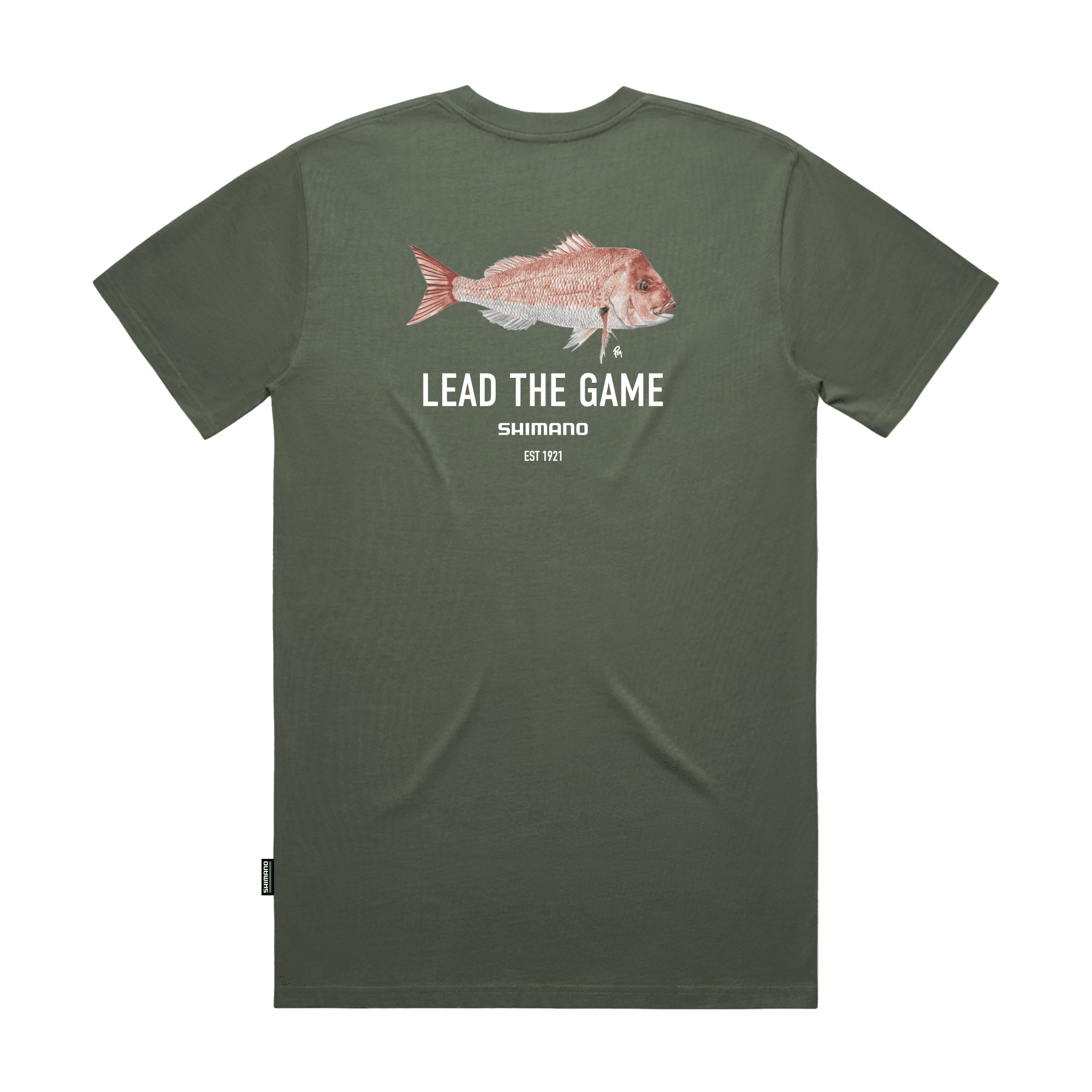 T-Shirt Shimano - LTG SNAPPER TEE OLIVE - Fishing Direct