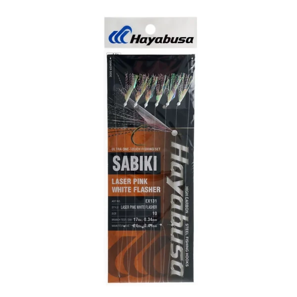 Hayabusa EX131 Laser Pink White Sabiki Rig - Fishing Direct
